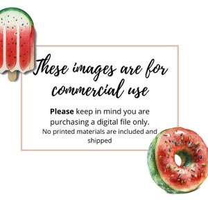 Watermelon Watercolor, Clipart Bundle, Digital Png Summer, for Instant ...