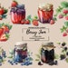 Watercolor Berry Jam Clipart, Fruit, Strawberries, Raspberries ...