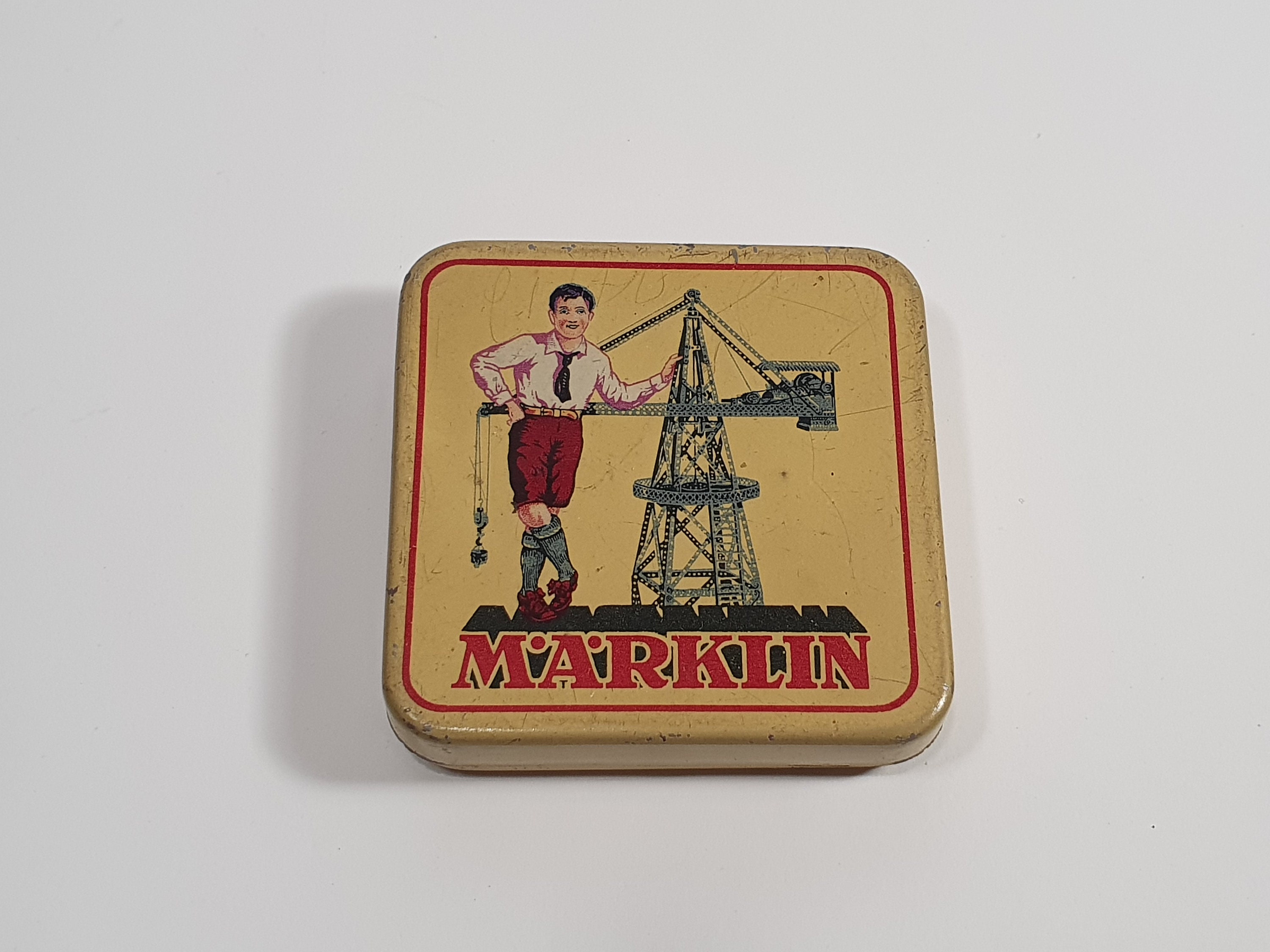 Vintage MARKLIN Lithographed Tin Box Toy Construction Set Model Train ...