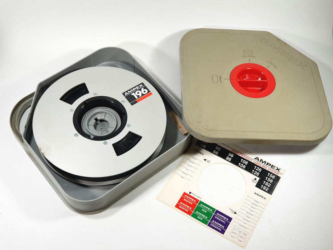 Vintage AMPEX 196 Reel-to-reel Tape 10" in Case Aluminum 1" High Band ...