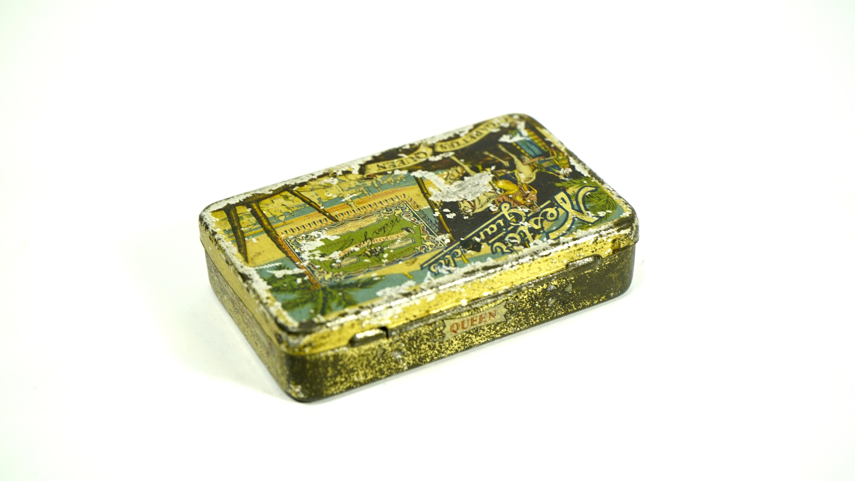 RARE Antique NESTOR GIANACLIS Cigarettes Queen Tobacco Tin Box ...