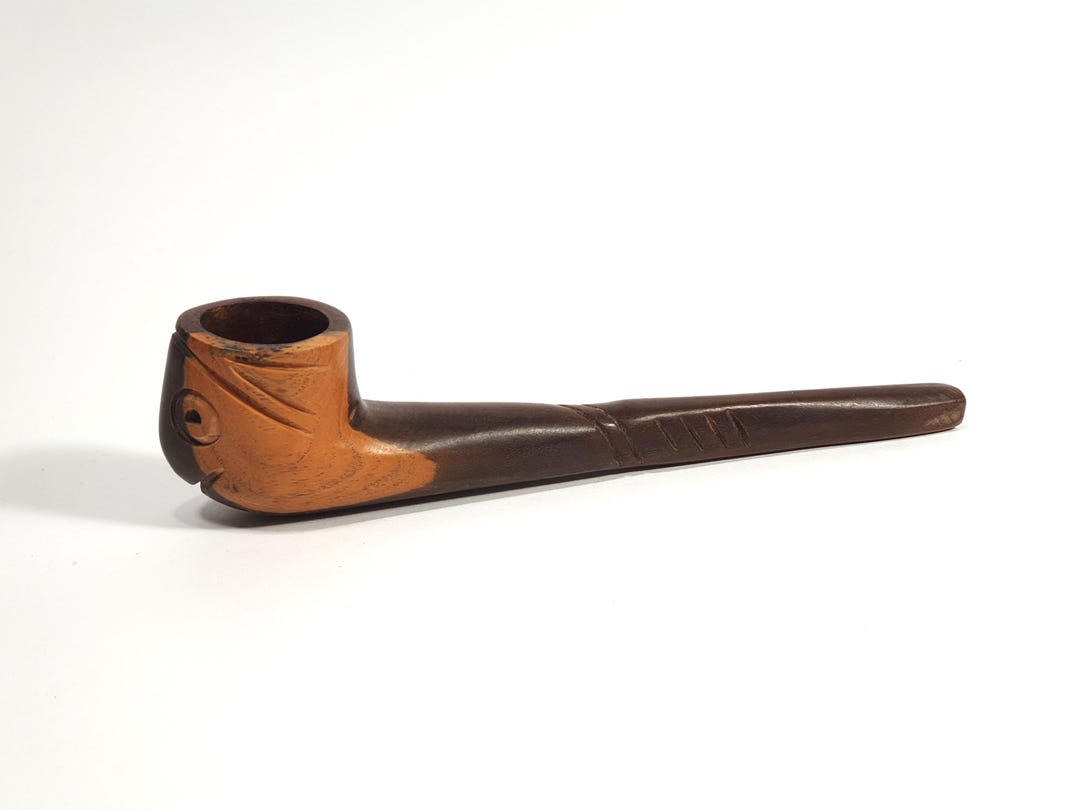 Vintage LIGNUM VITAE Ironwood Wood Novelty Estate Tobacco Smoking Pipe ...