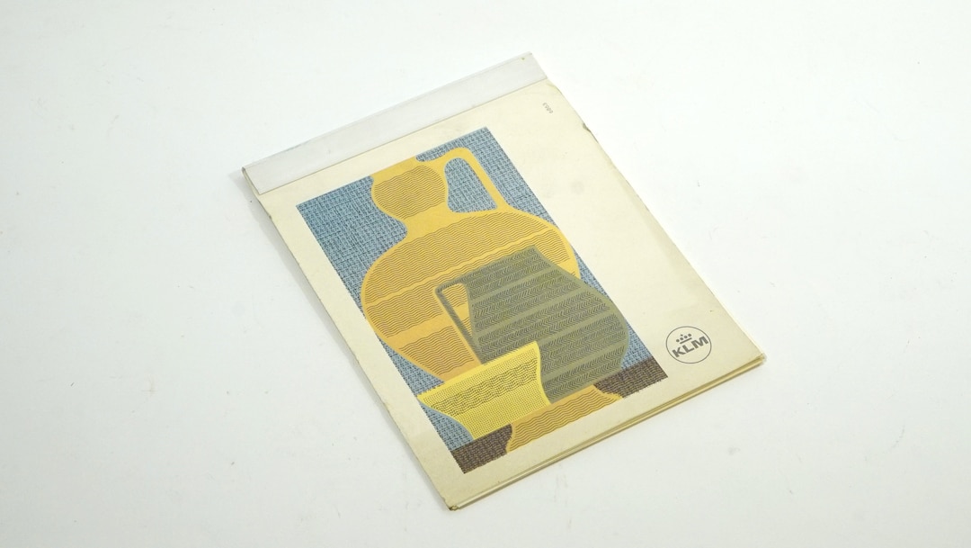 Vintage 1970's KLM In-flight Menu & Notepad Advertisement Royal Dutch ...