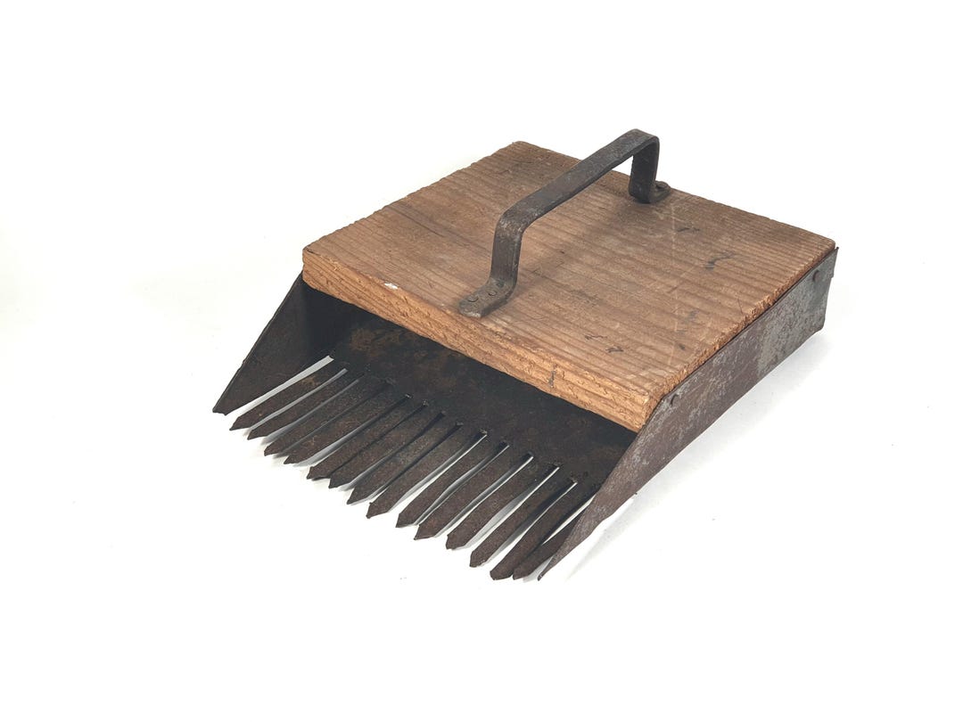 Antique Tin & Wood Berry Picker Comb Handcrafted Primitive Farm Rustic ...