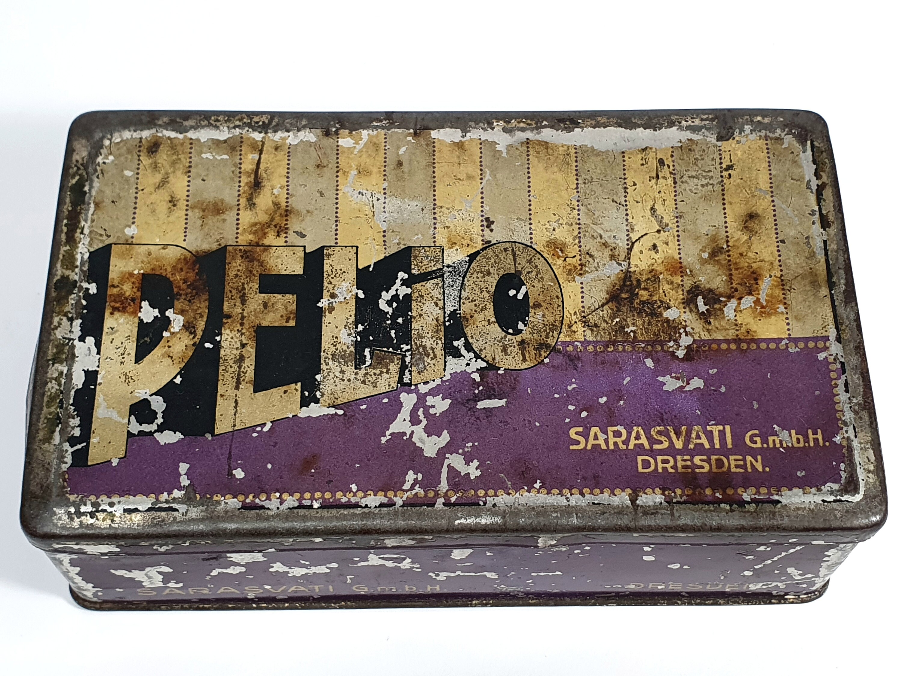Antique 1920-30's PELIO Cigarettes ART DECO Tobacco Tin Box ...