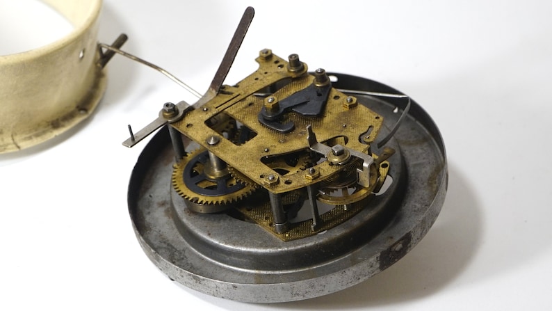 Antique JUNGHANS Clock Movement Brass Mantel Shelf Alarm Parts W749 W ...