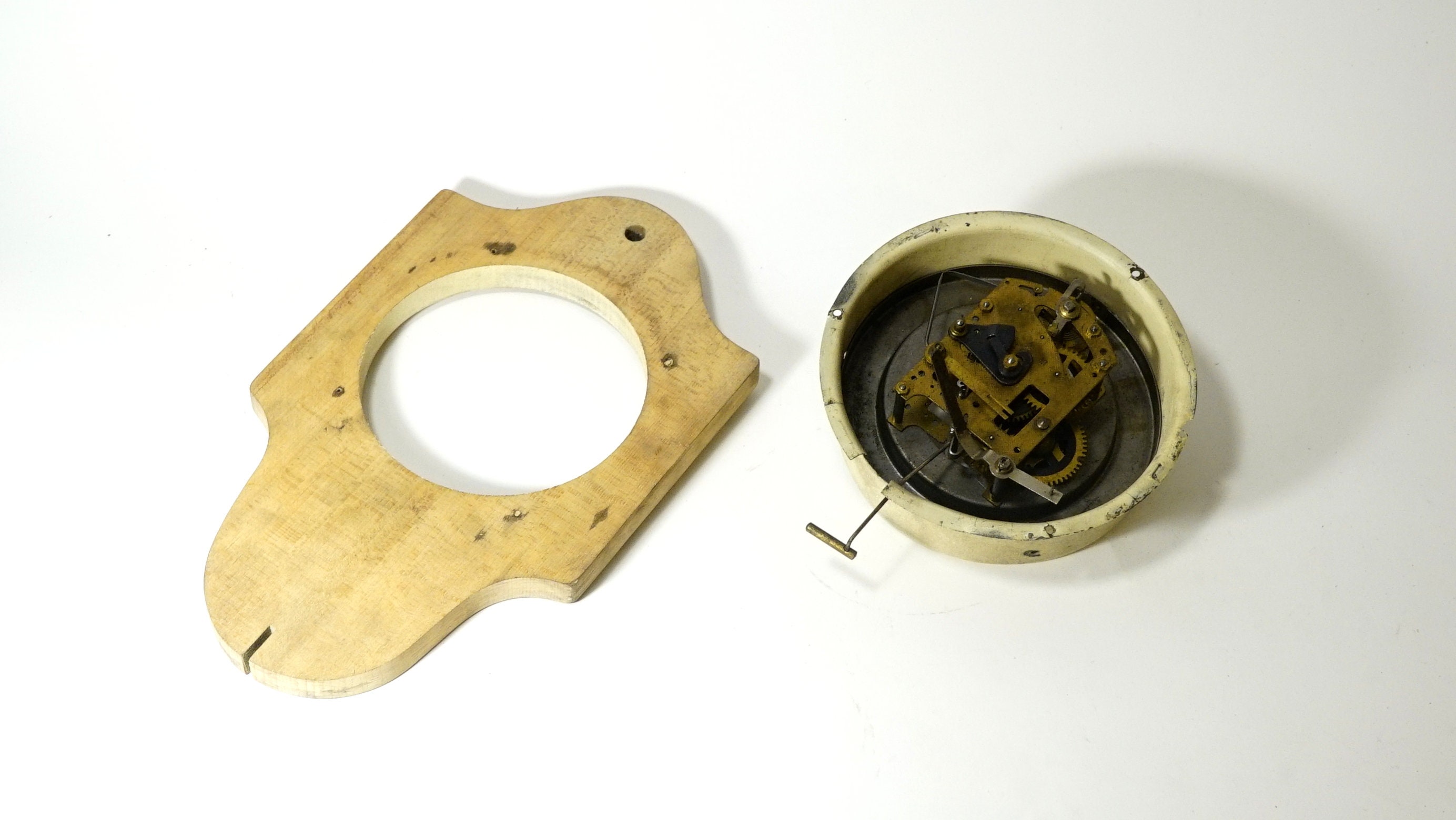 Antique JUNGHANS Clock Movement Brass Mantel Shelf Alarm Parts W749 W ...