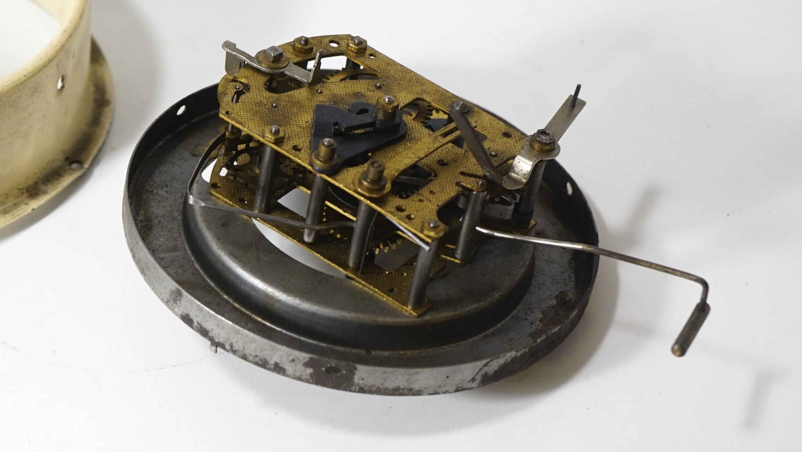 Antique JUNGHANS Clock Movement Brass Mantel Shelf Alarm Parts W749 W ...