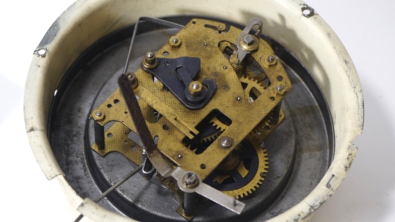 Antique JUNGHANS Clock Movement Brass Mantel Shelf Alarm Parts W749 W ...