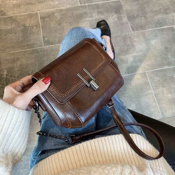 Mini Leather Crossbody Bag - Etsy