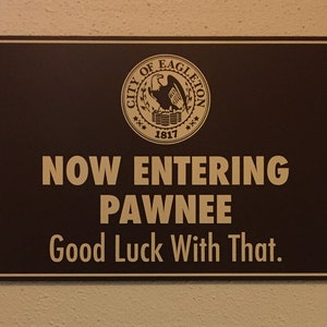 Parks and Recreation Pawnee Sign - Etsy