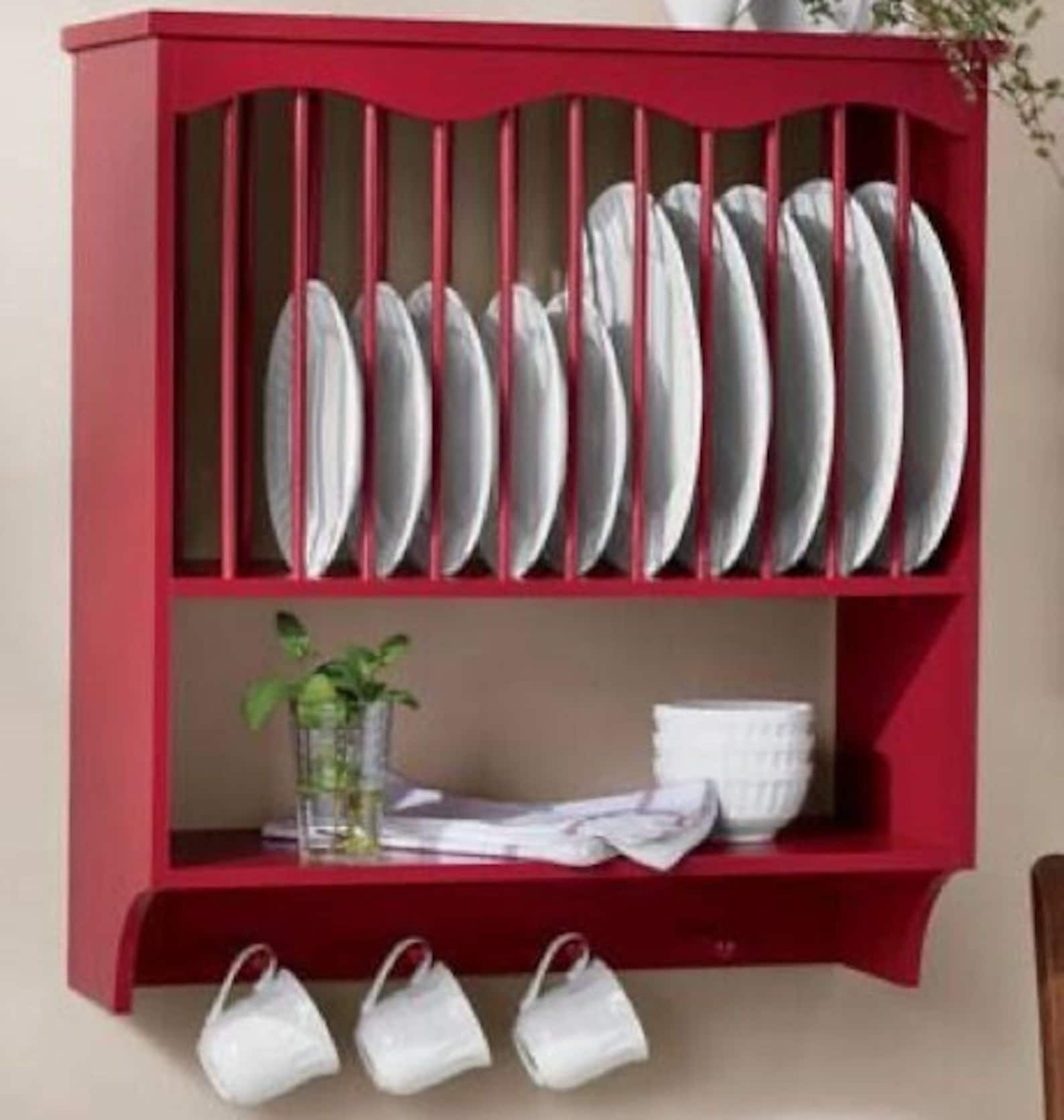 The Emma Solid Pine Plate Rack Bespoke Made to Order Finished in Your ...