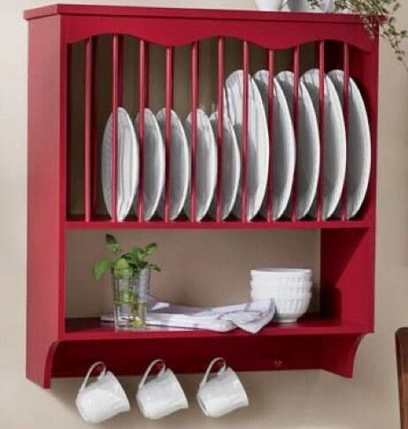The Emma Solid Pine Plate Rack Bespoke Made to Order Finished in Your ...
