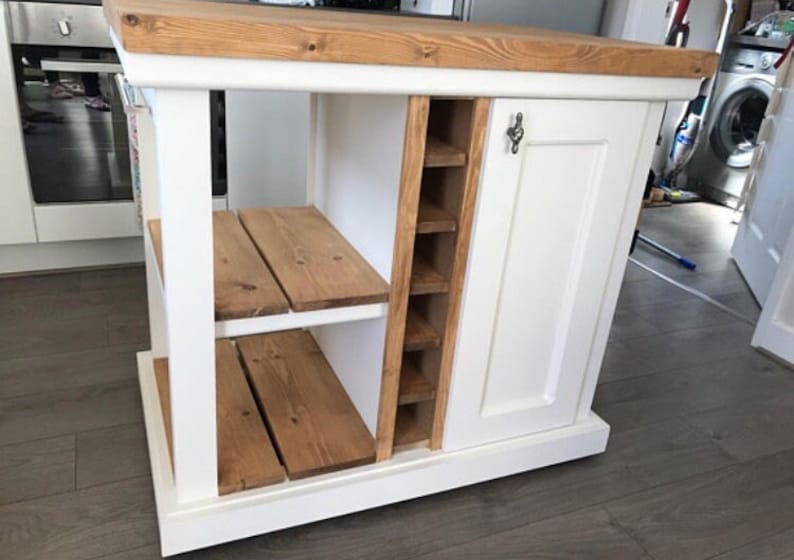Solid Pine Kitchen Island With a Pine Top Bespoke Made to Order and Requirements Finished in ...