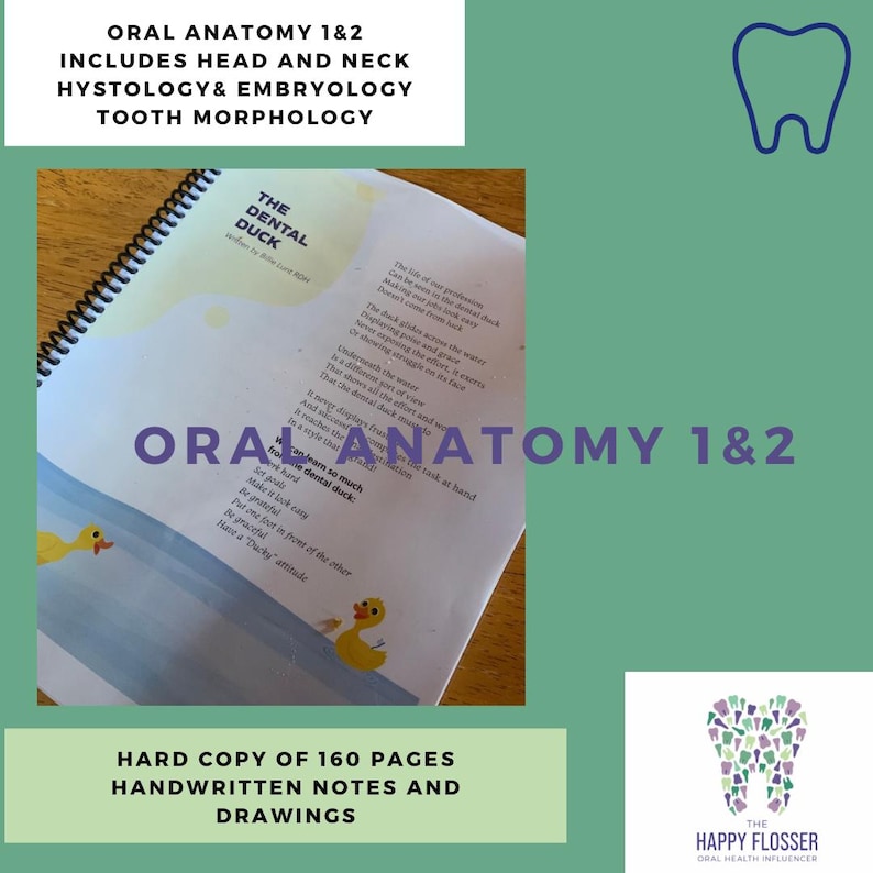 Histology - Embryology and Dental Anatomy Hard Copy Color Study Sheets ...