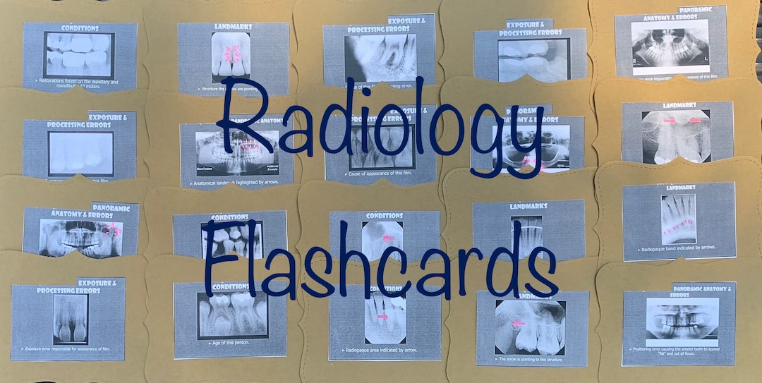Dental Radiology Flashcards on Conditions and Anatomy - Etsy