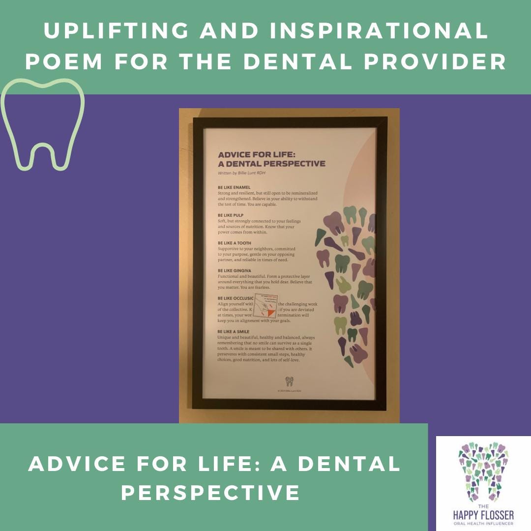 Advice for Life Dental Poem Printed Wall Art. Great Dental Gift Idea - Etsy