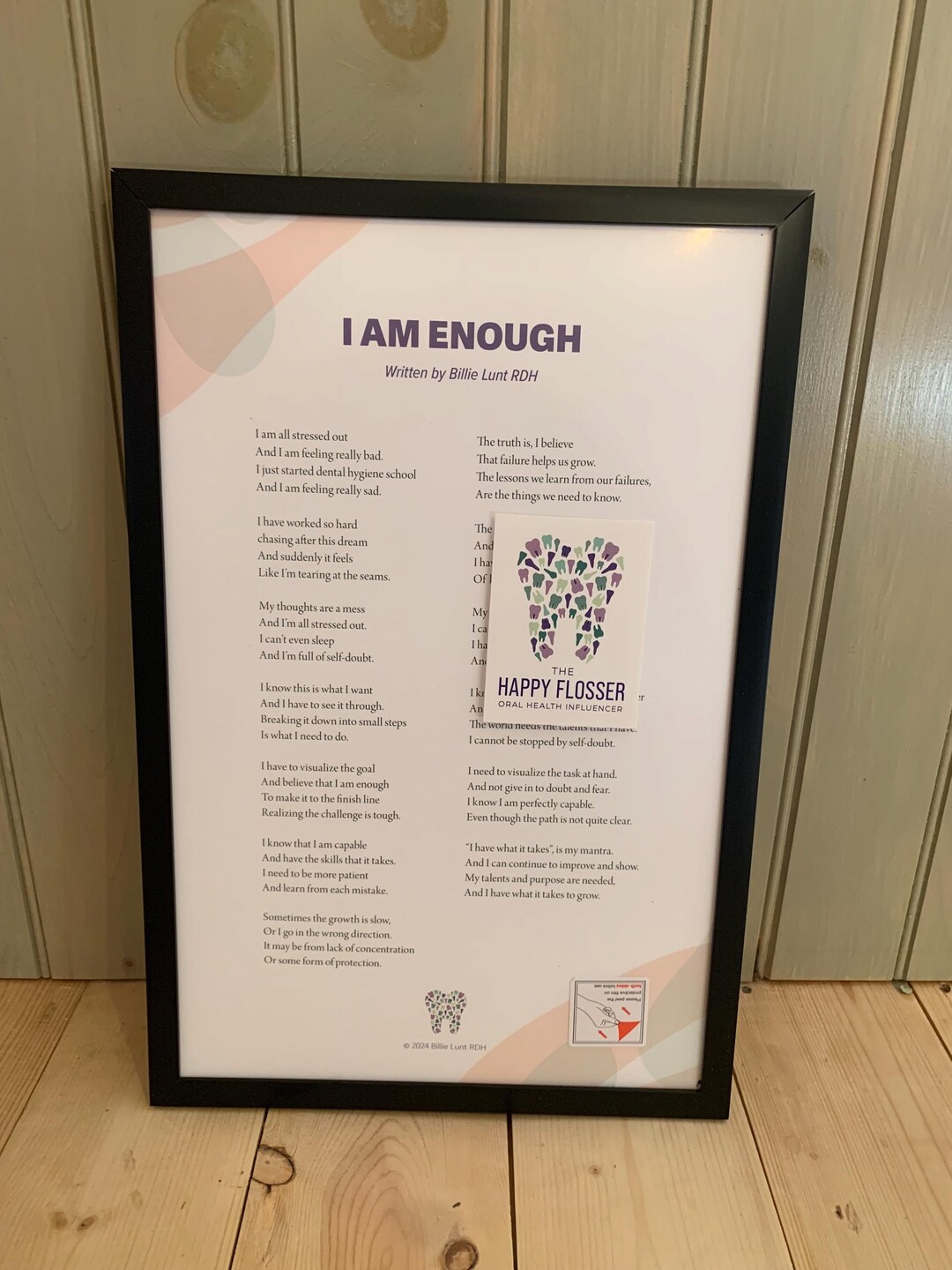 I Am Enough Dental Poem Printed Wall Art. Great Dental Gift Idea - Etsy