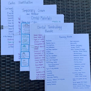 Dental Assisting Notes Bundle: Terminology, Materials, Radiology! - Etsy
