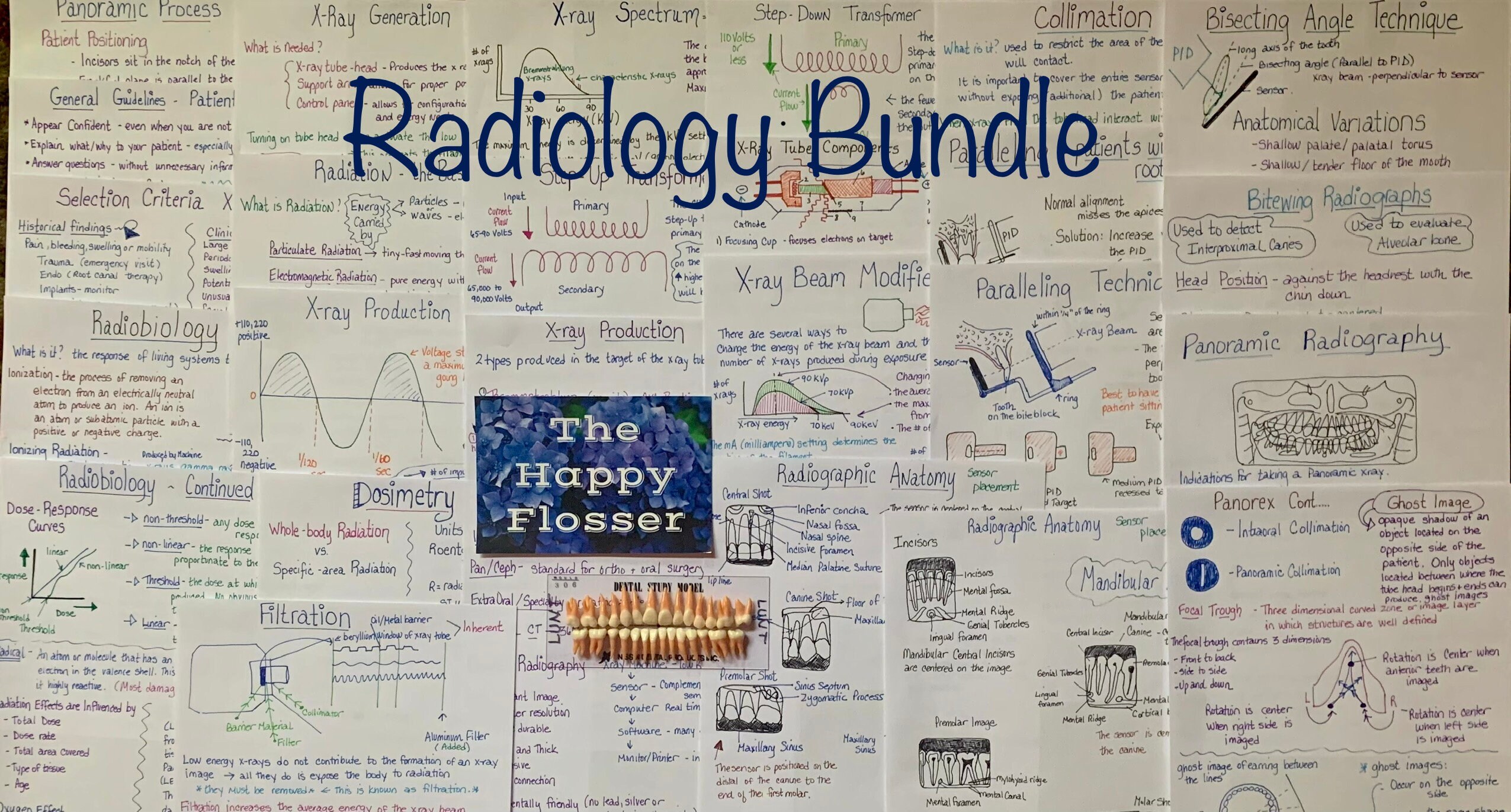 Radiology Bundle Study Sheets for Dental Students - Etsy