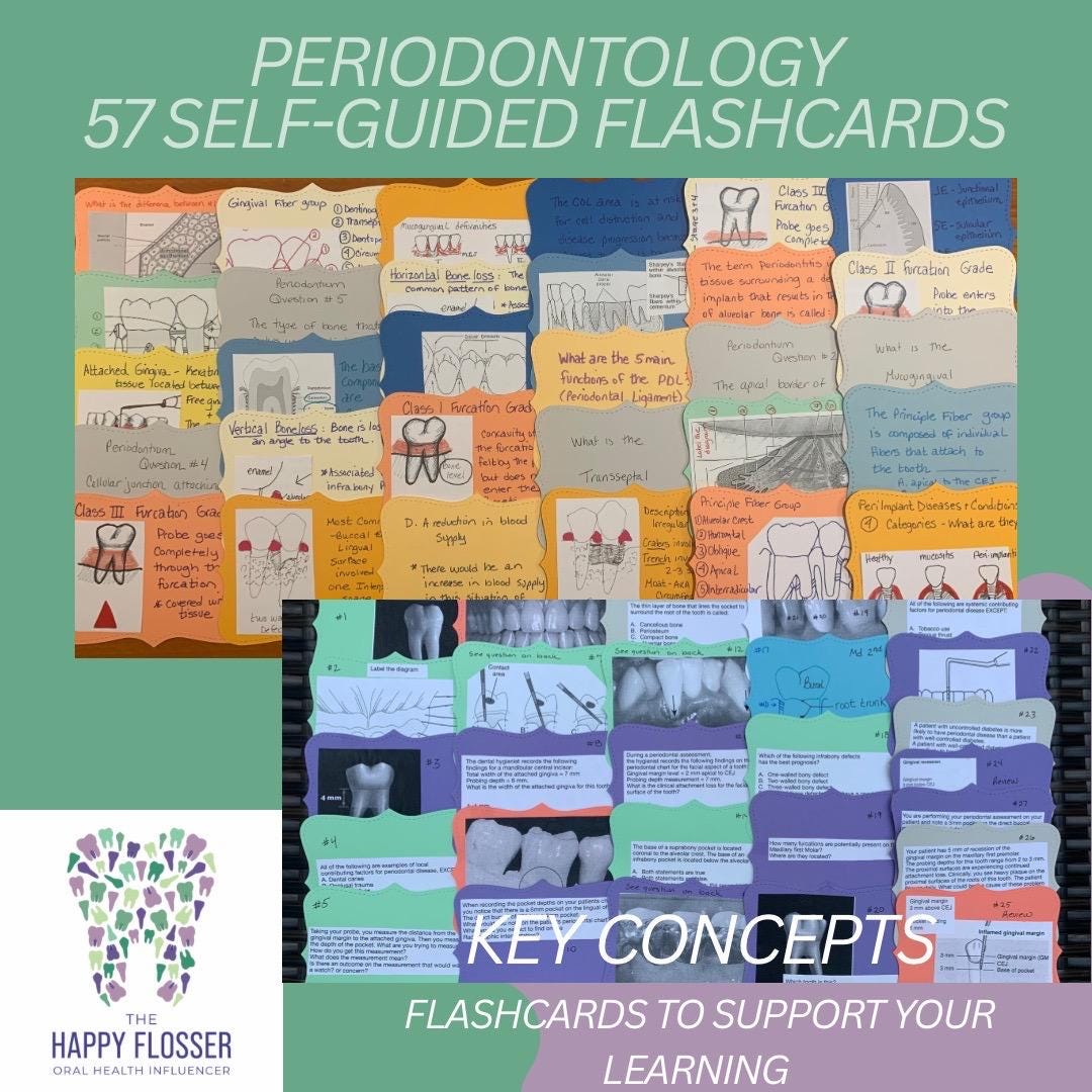 Periodontology Dental Flashcards - Clinical Application - Etsy