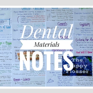 Dental Materials Study Sheets for Dental Hygiene Students - Etsy