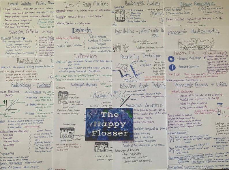 Radiology Bundle Study Sheets for Dental Students - Etsy