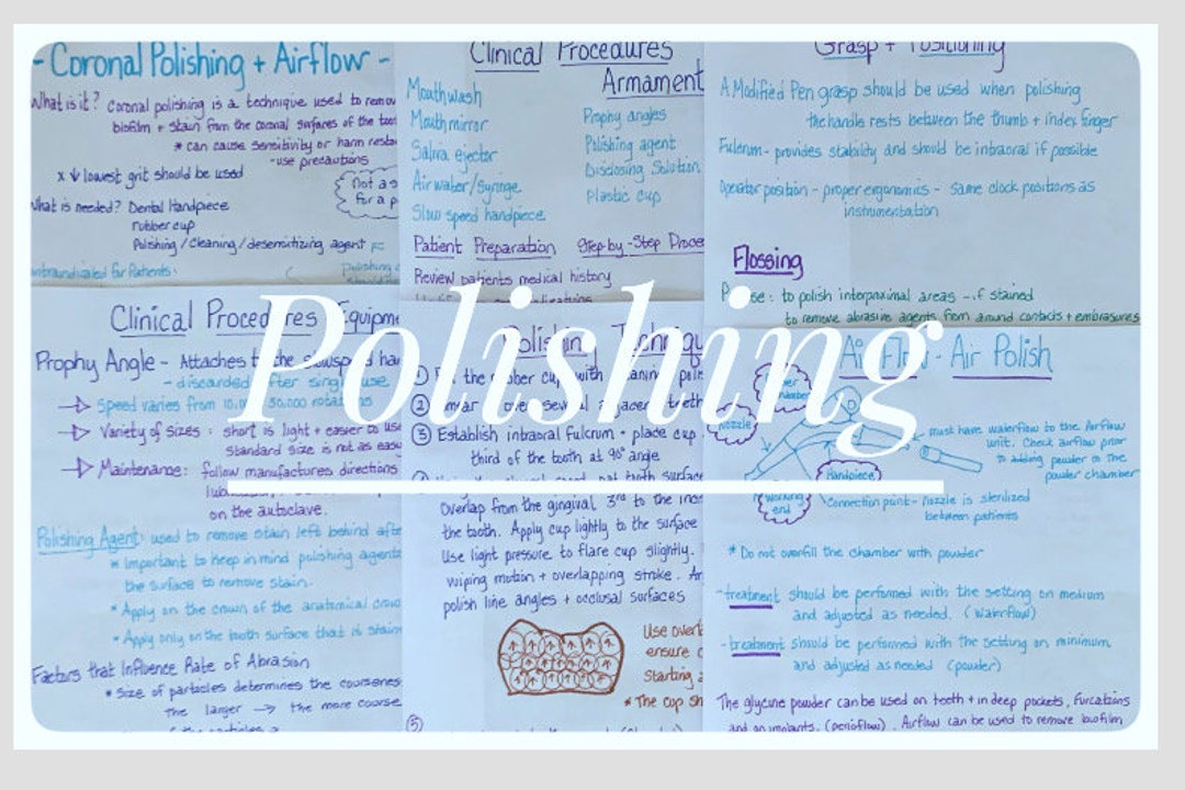Polishing Study Sheets for the Dental Hygiene Student - Etsy