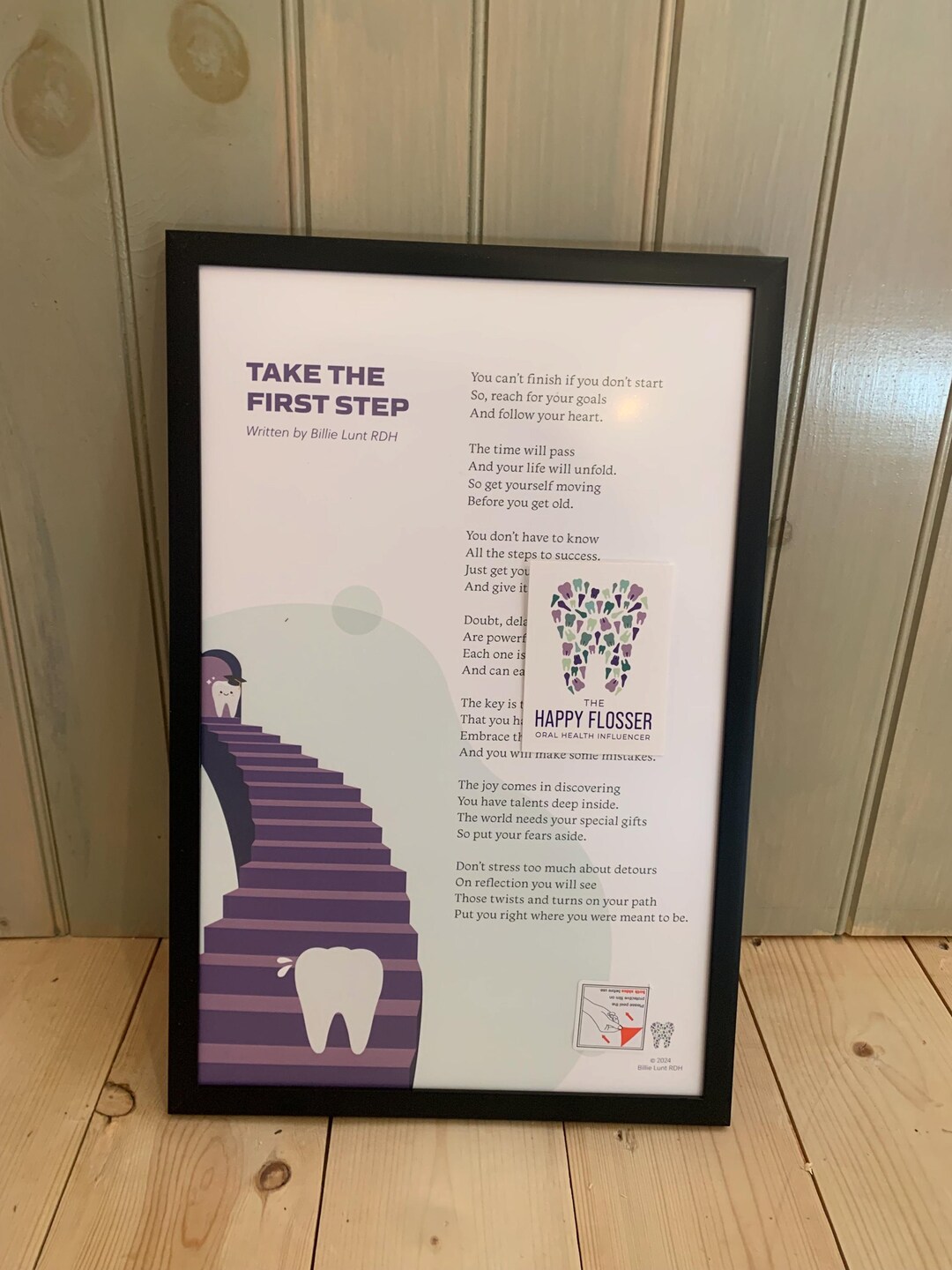 Dental Poem Print: "take the First Step" - Framed Wall Art - Etsy