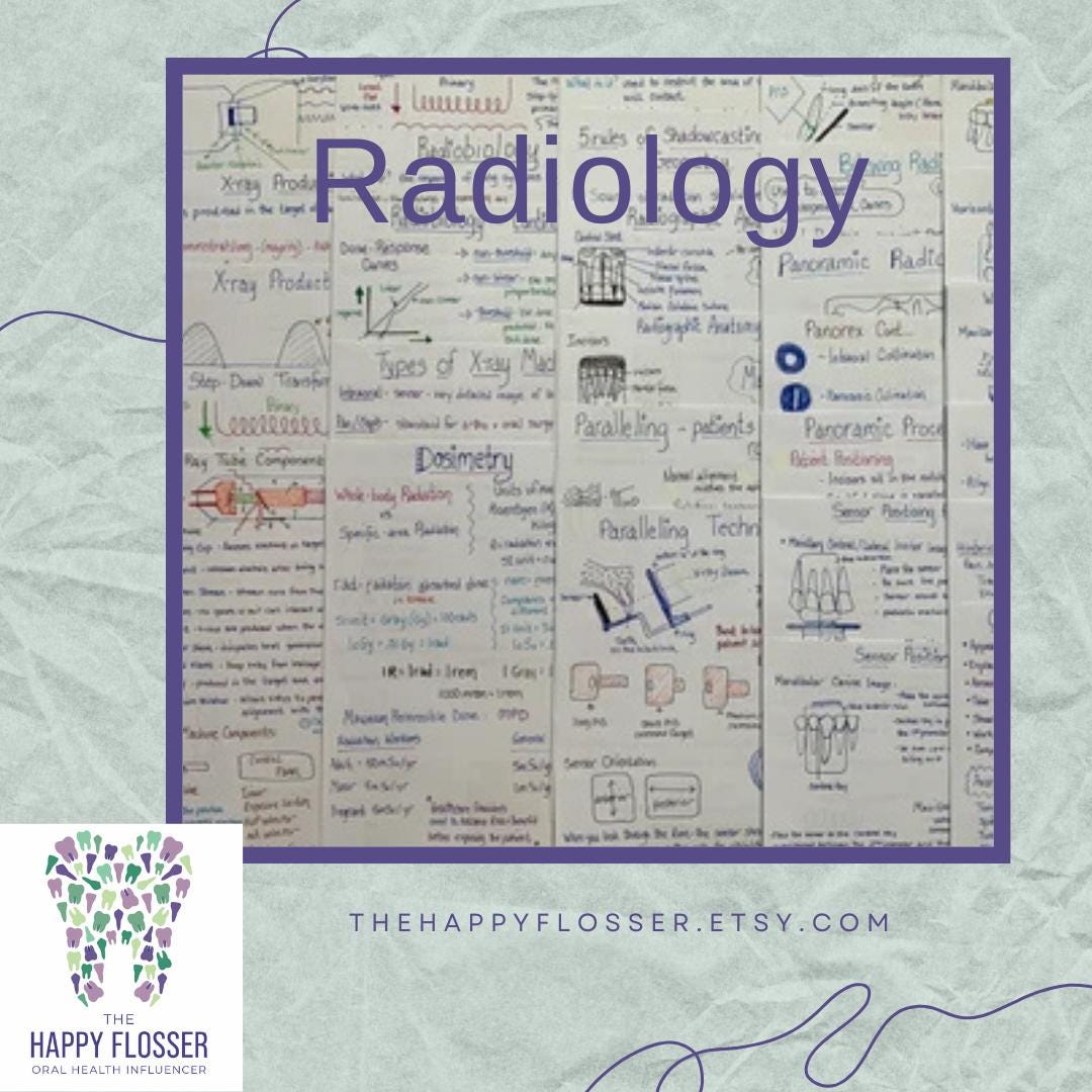 Radiology Bundle Study Sheets for Dental Students - Etsy