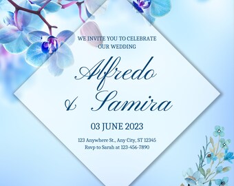Wedding Invitation Card | Customizable Template | Printable PDF ...