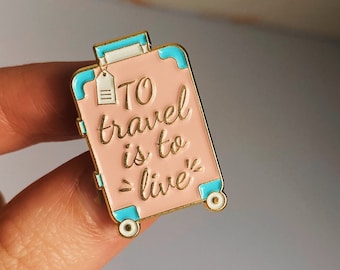 Enamel Pins Sicilian Seascape Stamp Travel Wanderlust Enamel Pin - Etsy