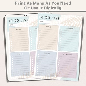 Printable & Editable To-do List, Checklist, To-do List, To-do List ...