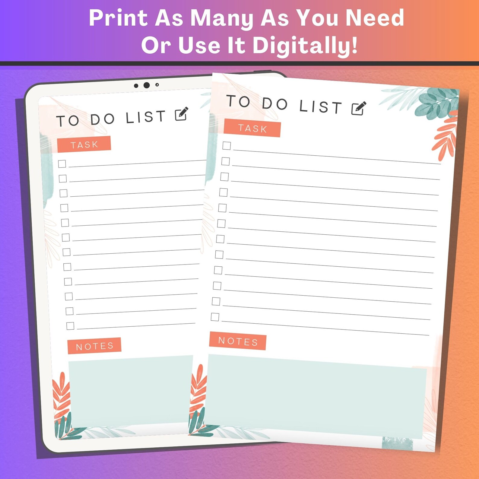 To-do List Template, Printable & Editable To-do List Template ...