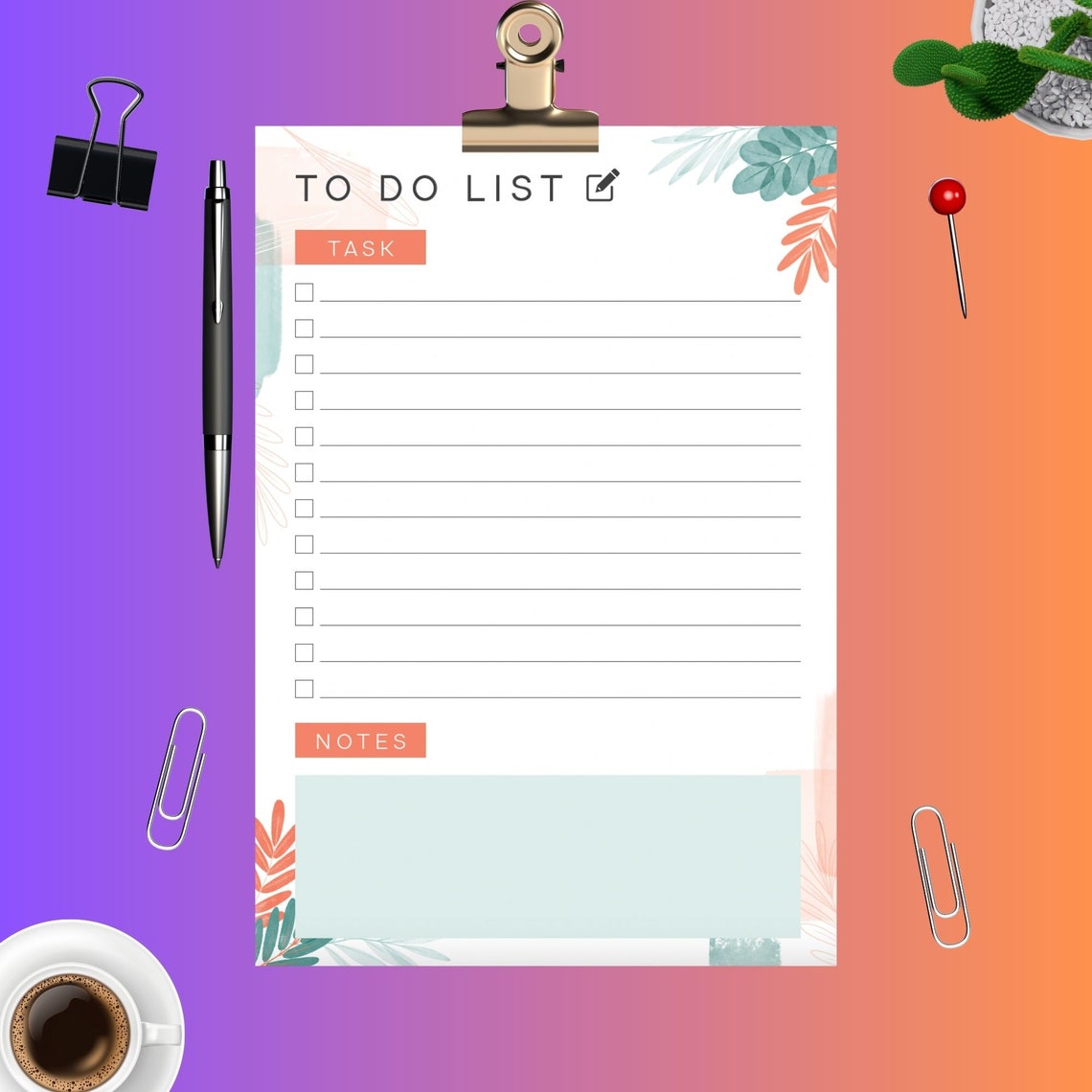 To-do List Template, Printable & Editable To-do List Template ...