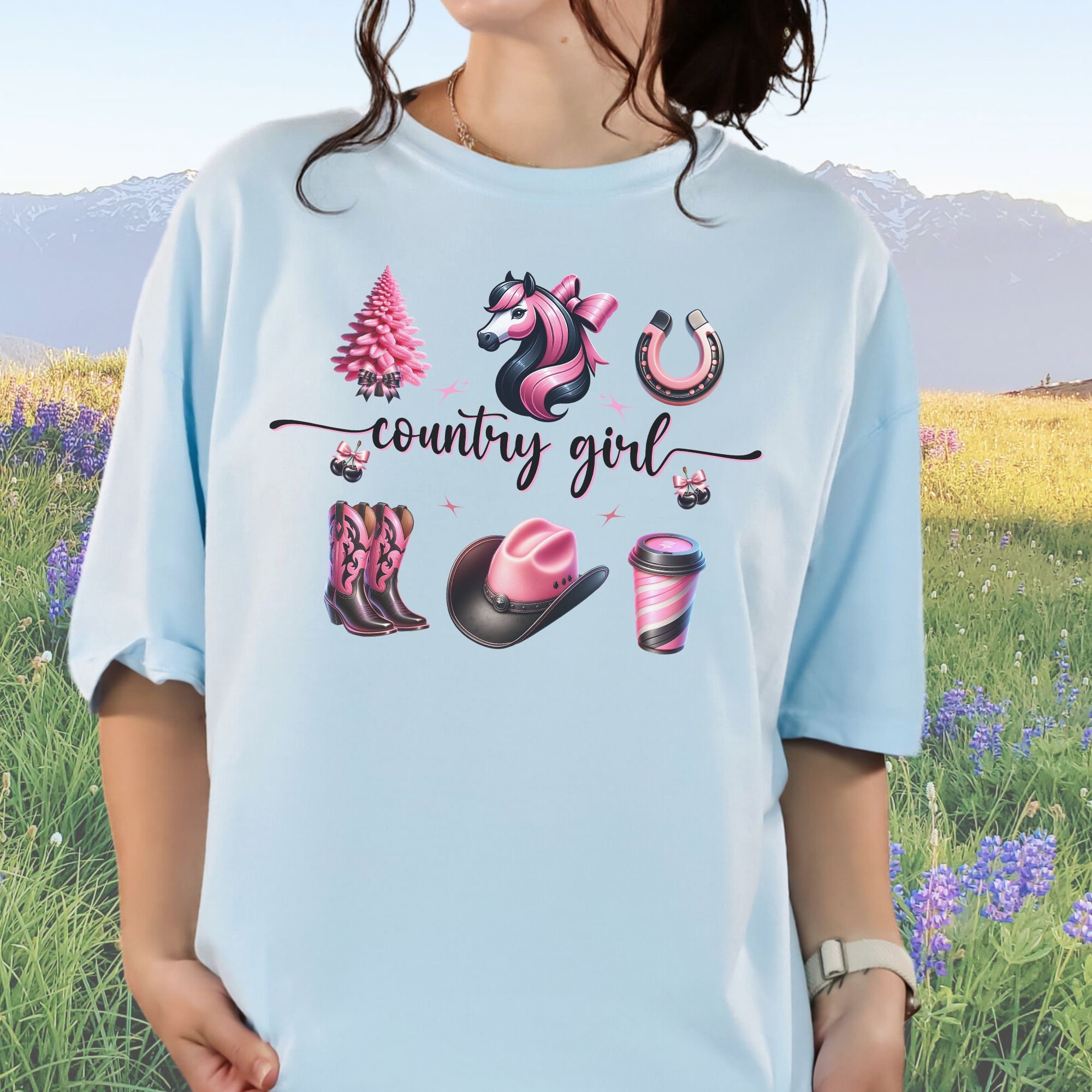 Dark Coquette Aesthetic, Comfort Colors Country Girl Vibes Crewneck ...