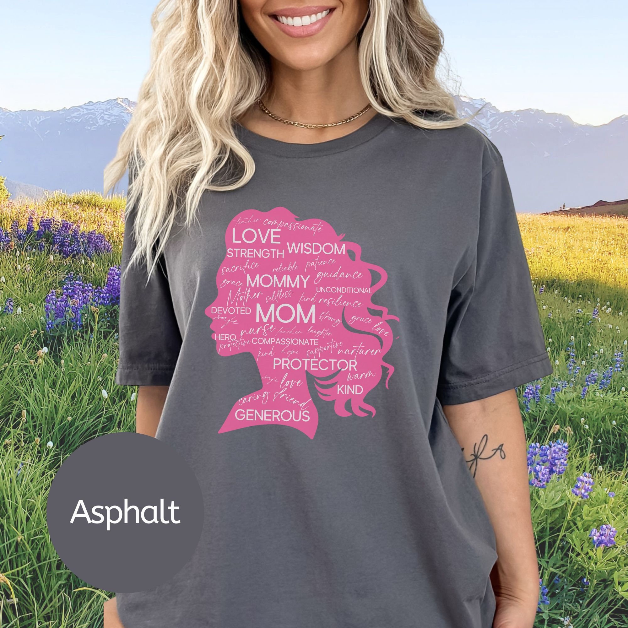 Mom Word Cloud Shirt, Mother Silhouette Word Tshirt, Trendy Word Shirt ...