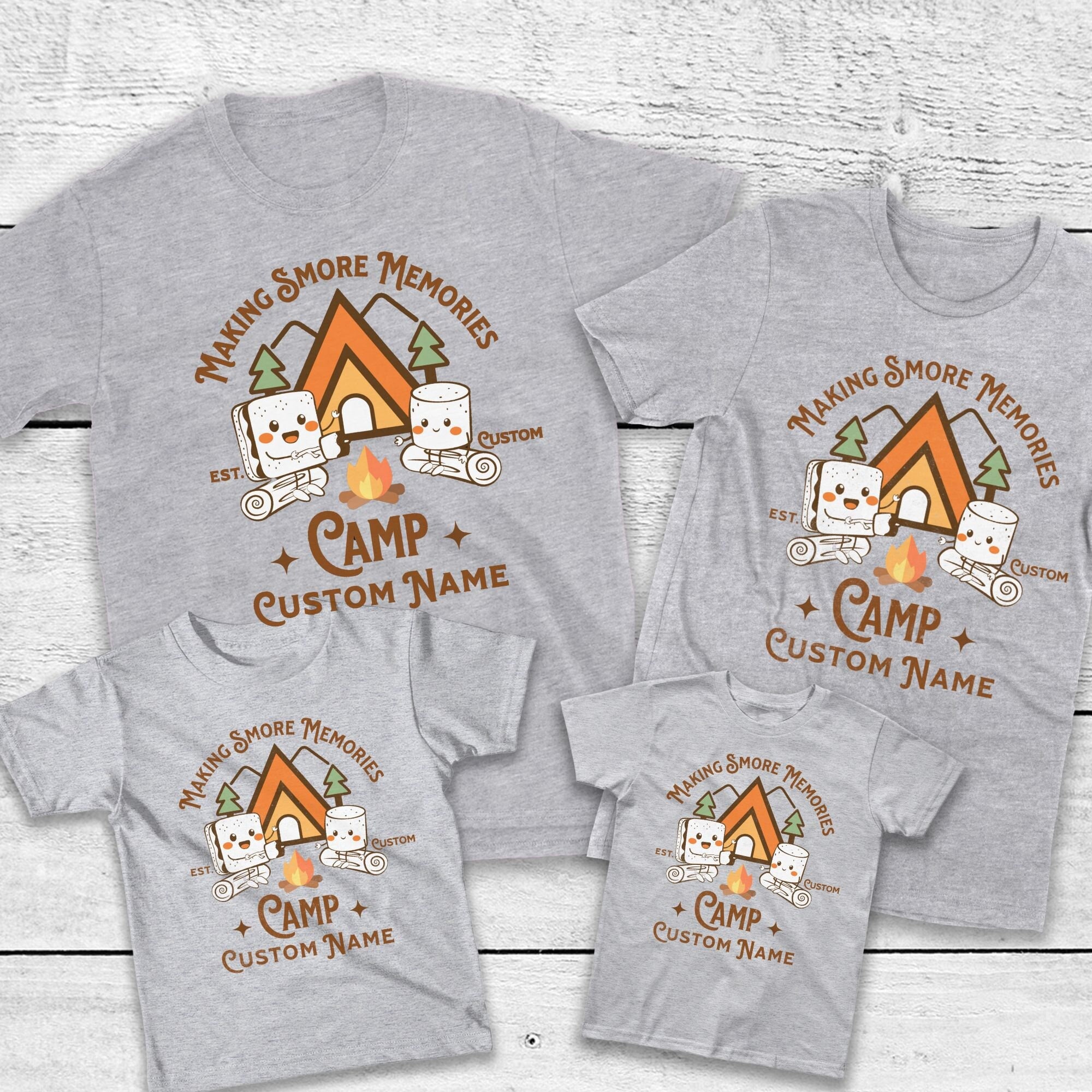 Customized Family Camping Shirt, Personalized Group Camp Tshirt, Making ...