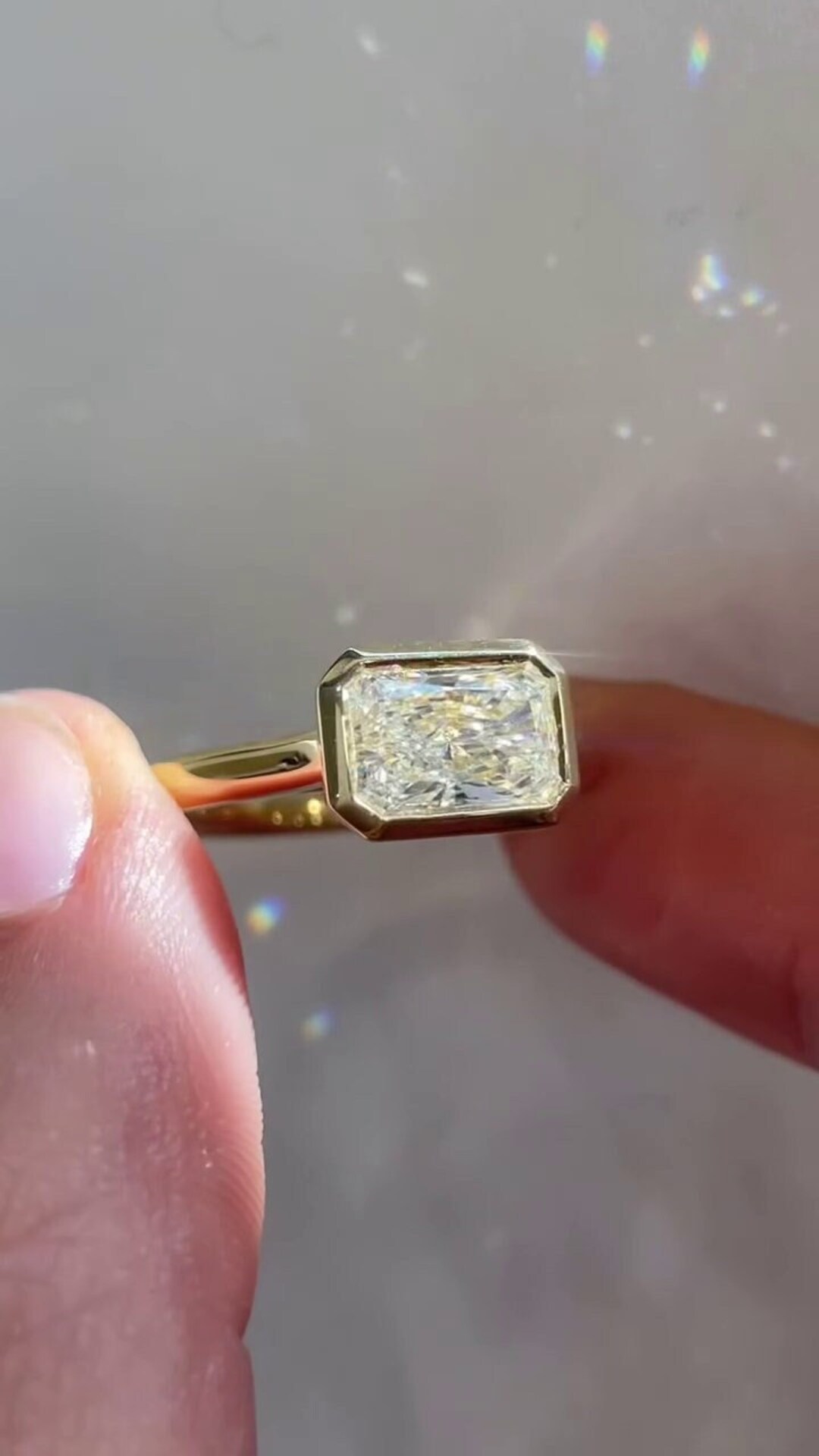 7x9 MM East-west Crushed Ice Radiant Cut Solitaire Elongated Radiant ...