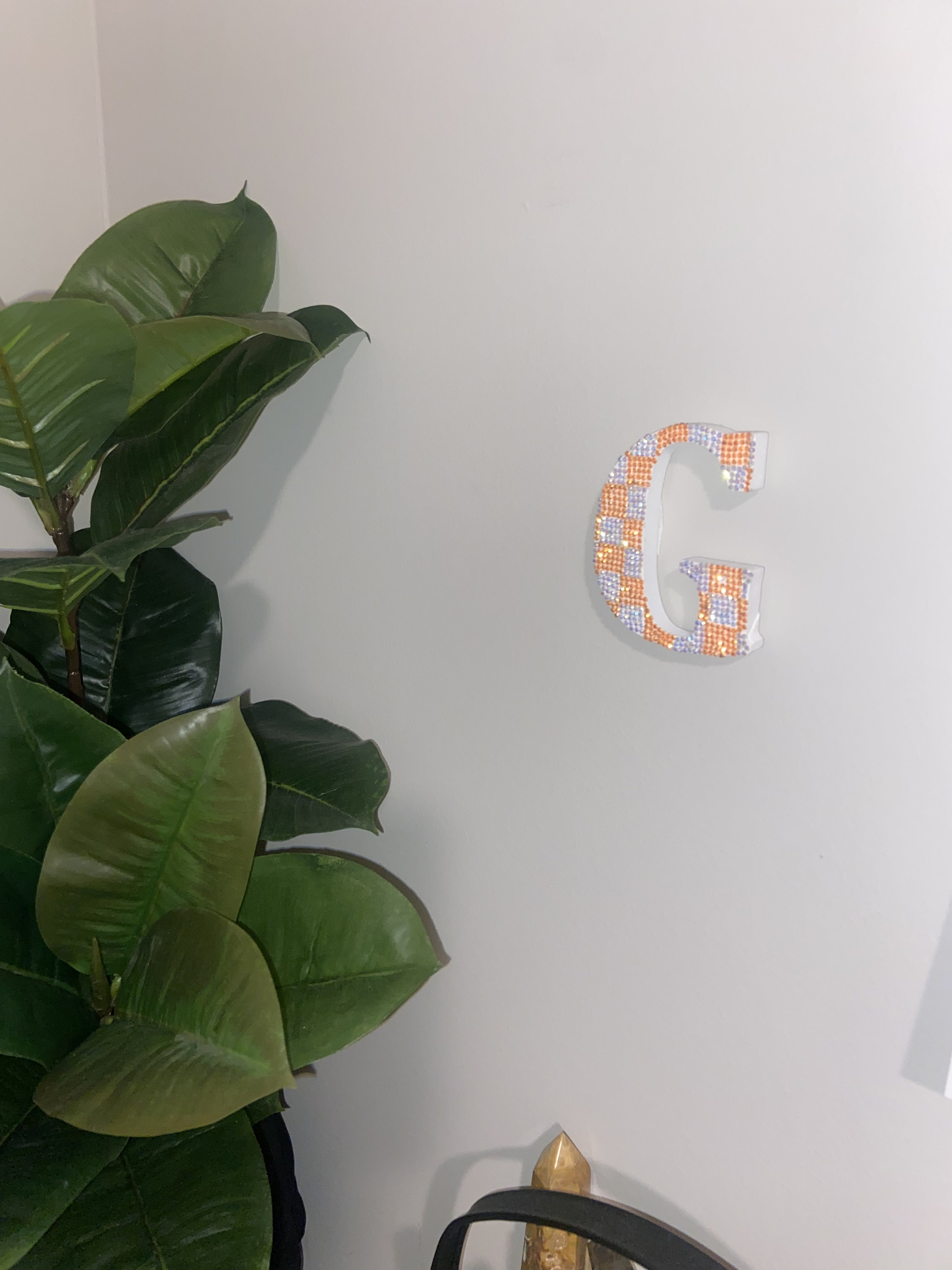 Bedazzled Checker Board Letter - Etsy