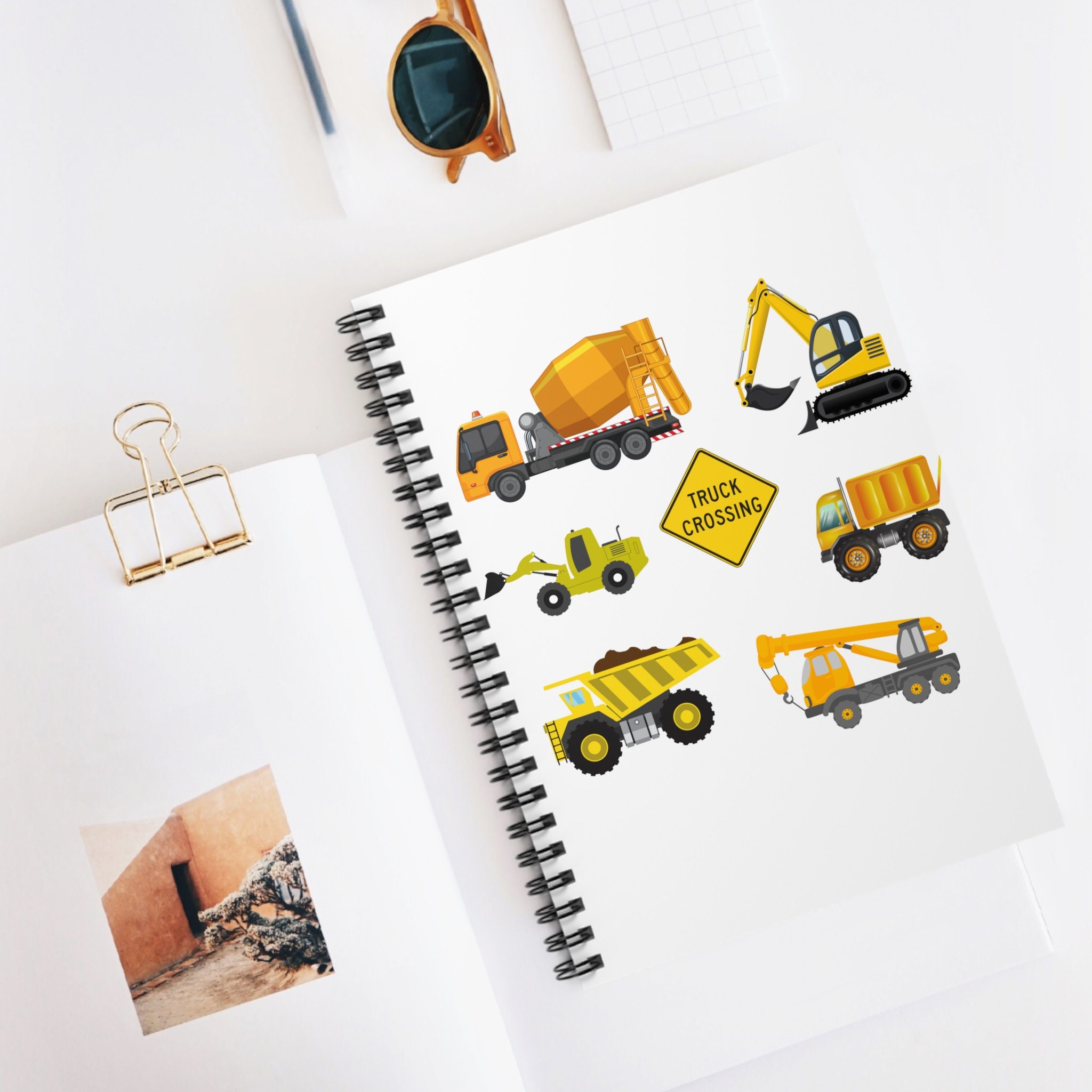 Construction Notebook, Truck Notebook, Kids Gift, Truck Journal - Etsy