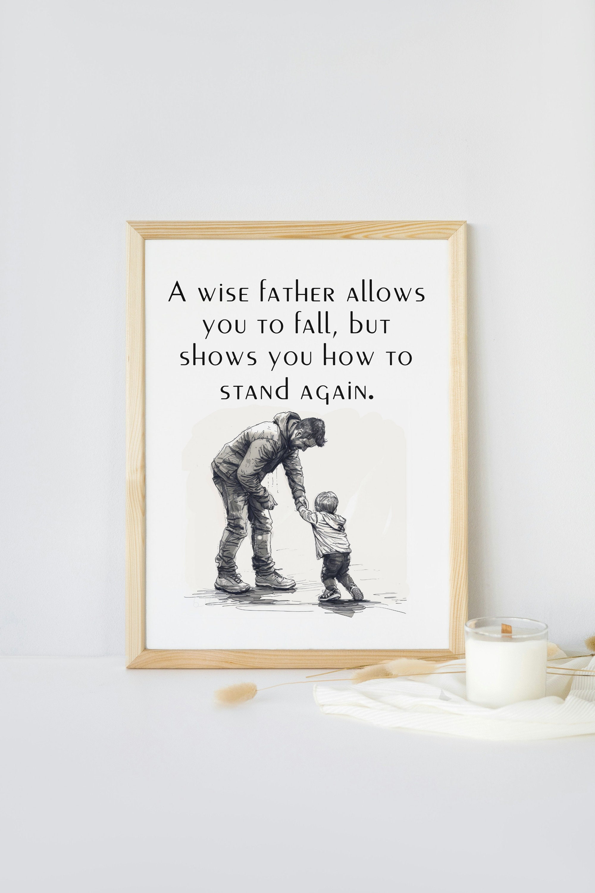A Wise Father Digital Print Fathers Day Gift Digital Download Fathers ...