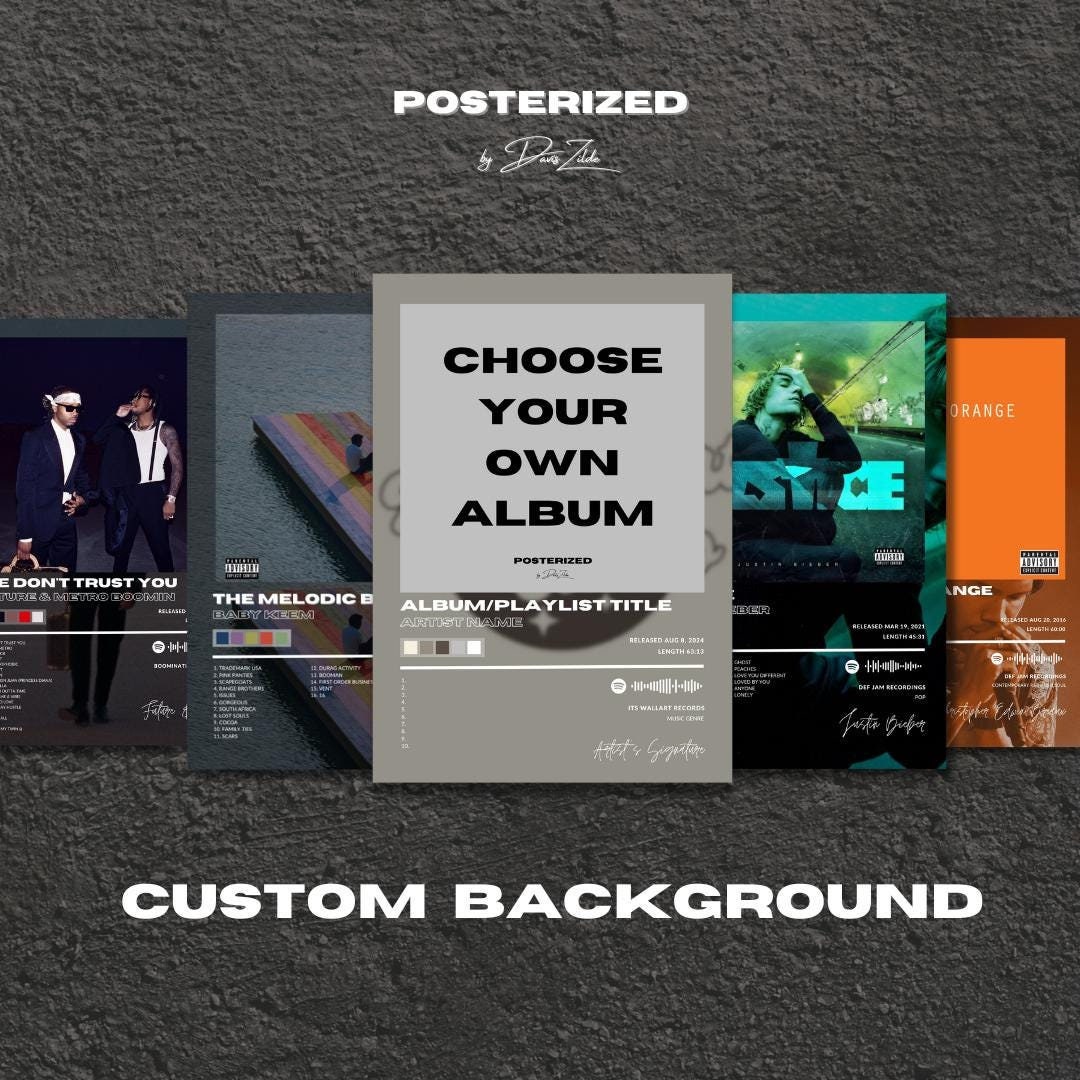 Custom Album Poster - Custom Digital Poster - Digital Art - Home Decor ...