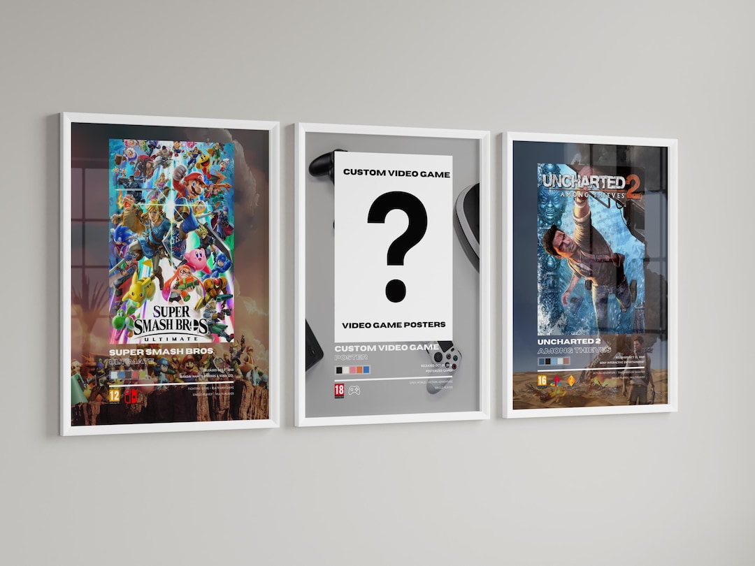 Custom Video Game Poster | Gamer Wall Art (digital Download) - Etsy