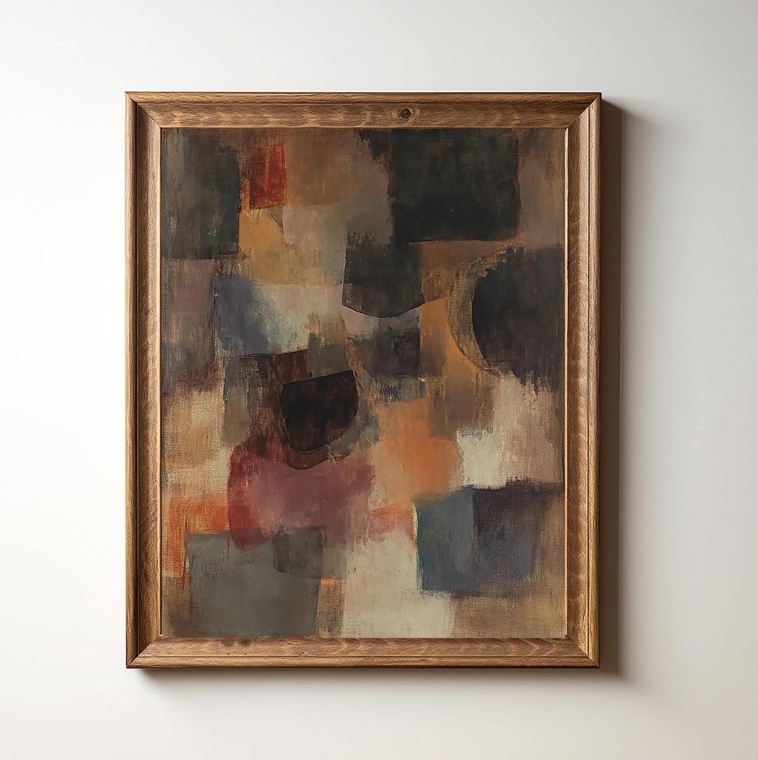 Moody Abstract | Muted Abstract Painting | Modern Farmhouse Print ...