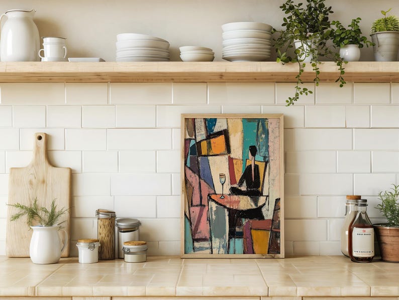 Abstract Cubism Print | Contemporary Wall Print | Cubism Wall Decor ...