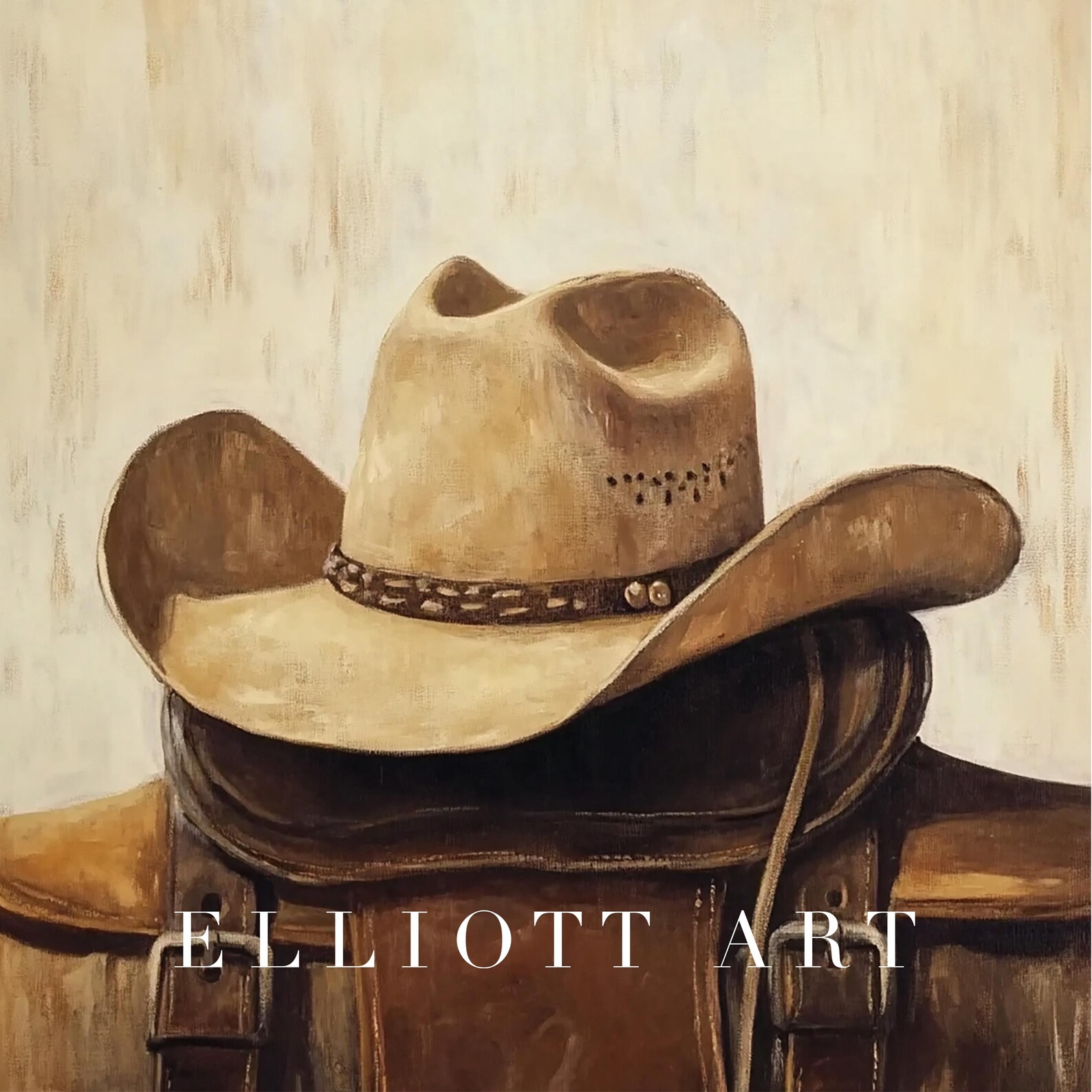Cowboy Hat Print | Rustic Farmhouse Print | Rustic Still Life | Warm ...