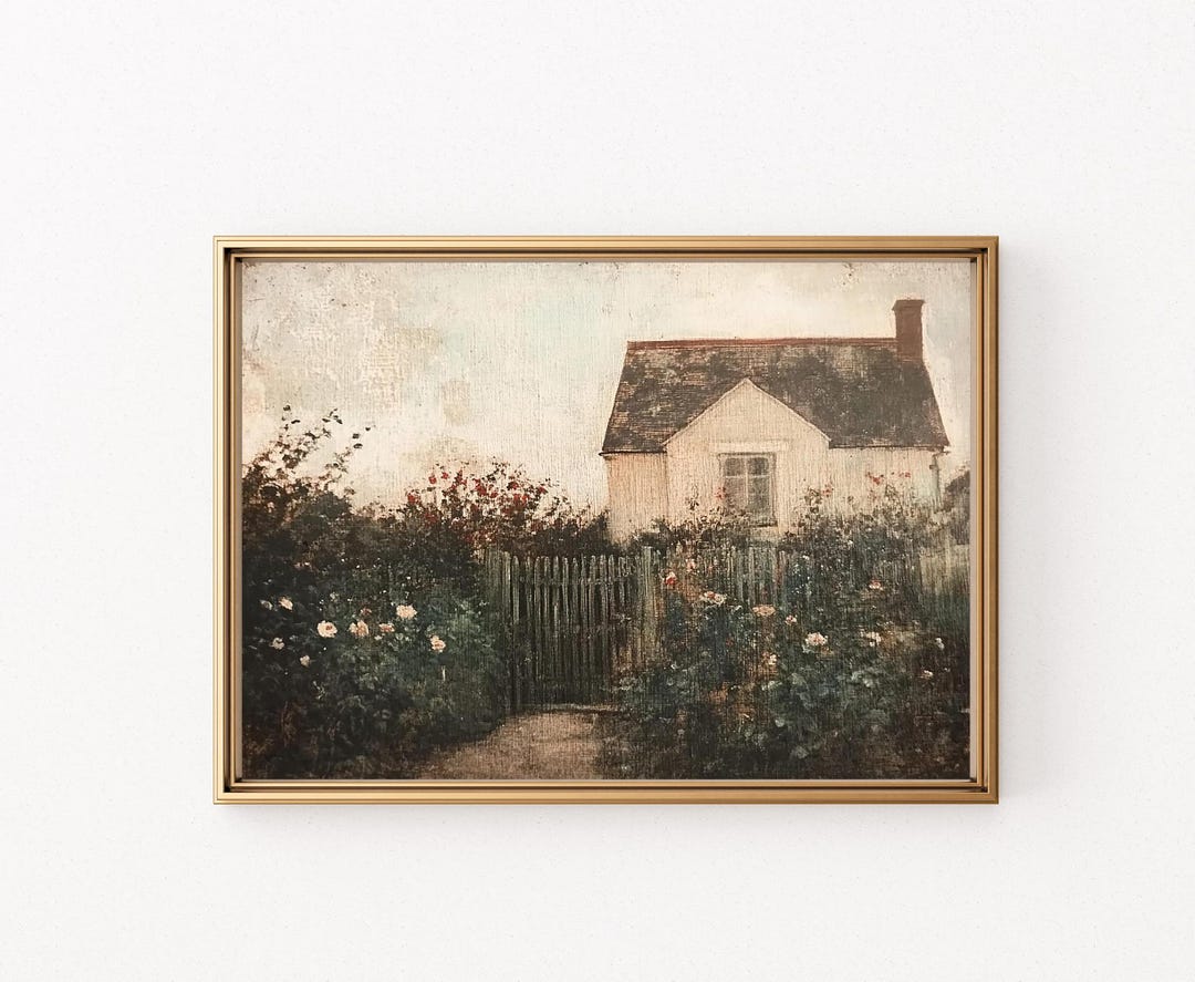 Farmhouse Cottage | Vintage Farmhouse Decor | Muted Cottagecore Print ...