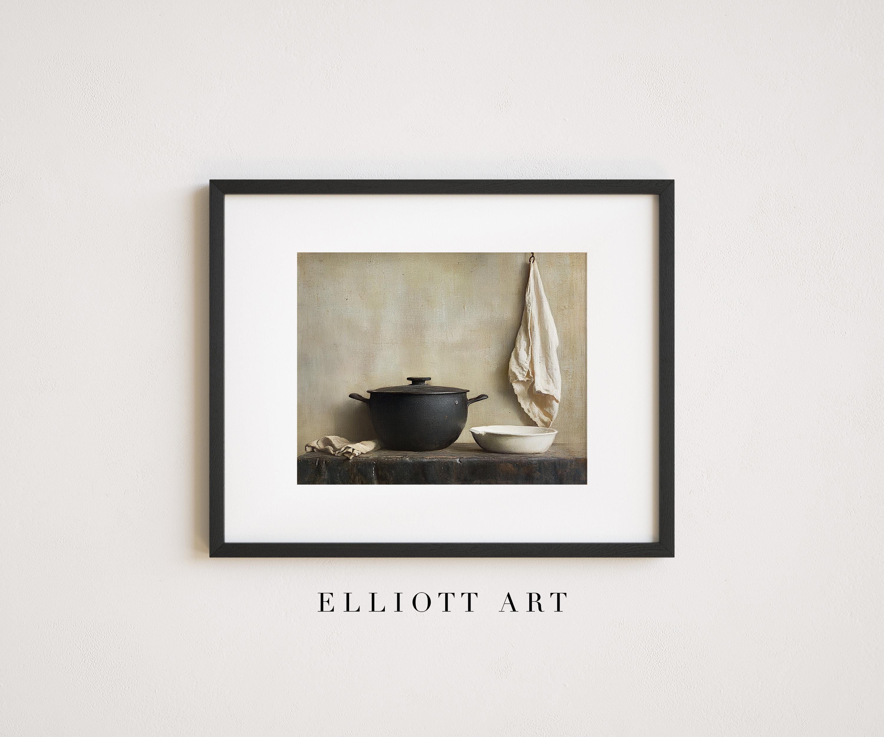 Rustic Kitchen Printable | Rustic Farmhouse Print | Pottery Still Life ...