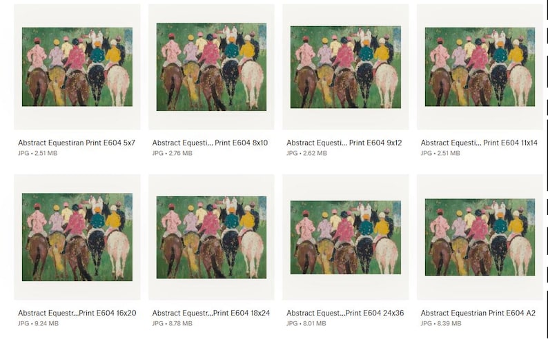 Abstract Equestrian Print | Equestrian Abstract Painting | Modern Horse ...
